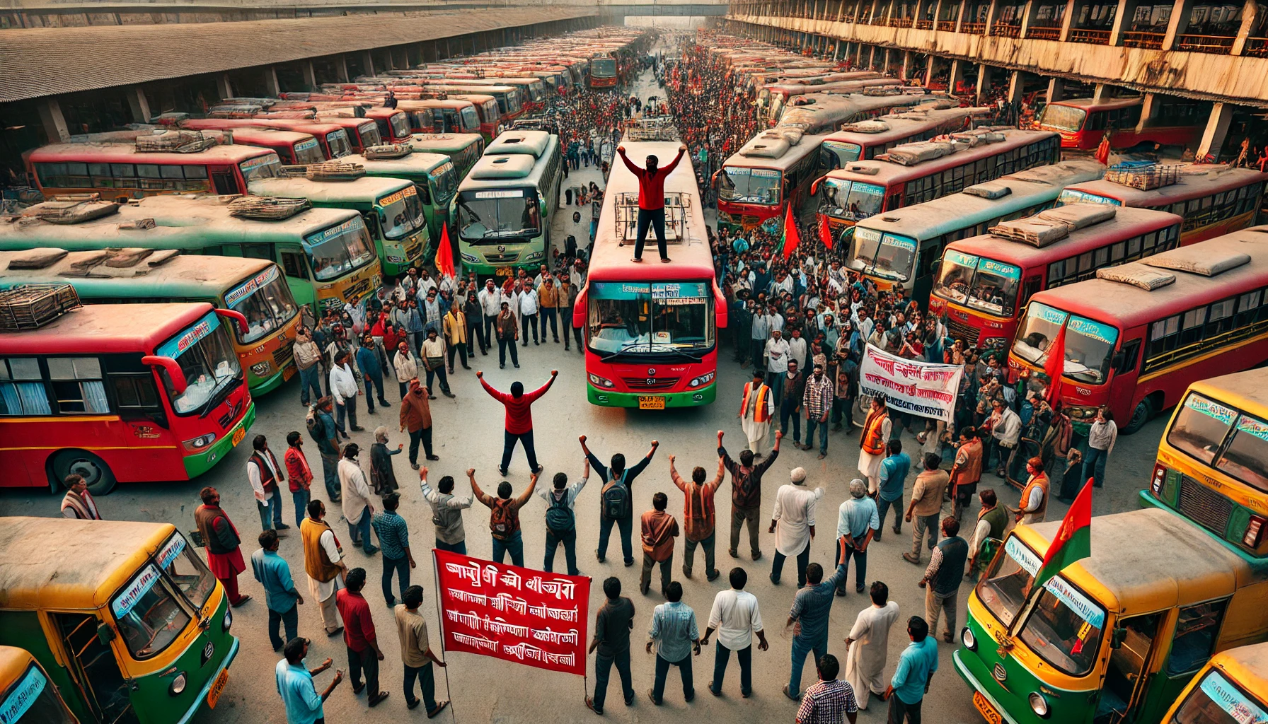 DTC ड्राइवरों की हड़ताल, दिल्ली के डिपो में हुआ बवाल - The Jhuth News